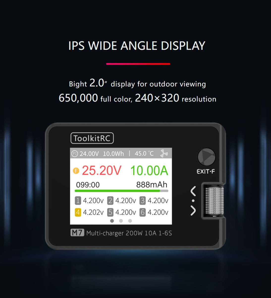 ToolkitRC M7 Multifunctional Balance Charger for Lipo, Ni-cd, Li-ion b – Helicopter Smartfly