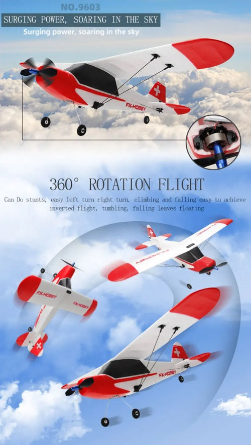 FX9603 2.4GHz 3CH EPP 520mm Fixed Wing RC Glider – Helicopter Smartfly